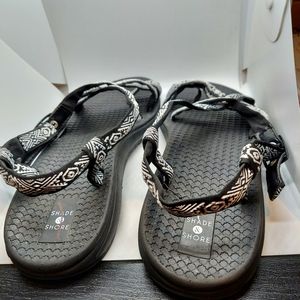 Shade & Shore | Shoes | Shade Shore Teva Black White Sandals Straps ...